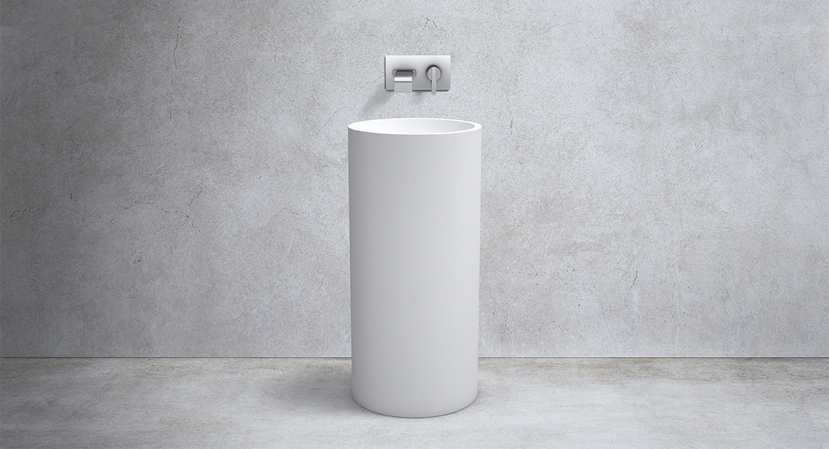 Lunar Freestanding Marble Basin | apaiser