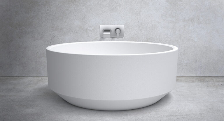 Zen Small Marble Round Bath | apaiser
